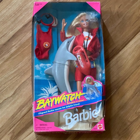 Mattel | Toys | Mattel Baywatch Lifeguard Barbie Rescues Dolphin Friend ...